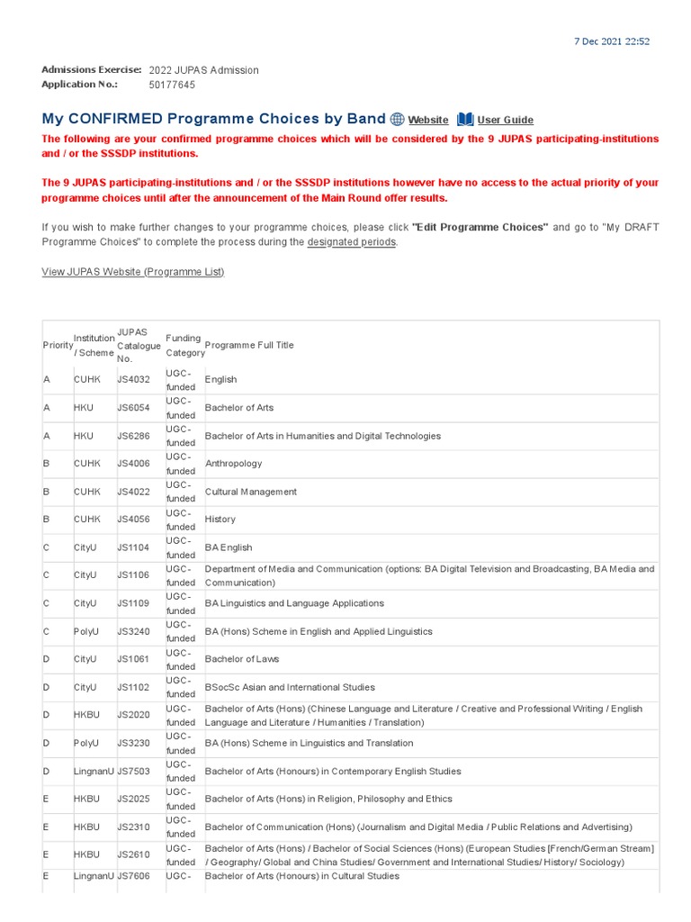 Joint University Programmes Admissions System | PDF | Bachelor's Degree ...