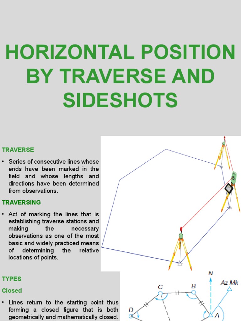 2 Horizontal Position Computation by Traverse and Sideshots | PDF ...