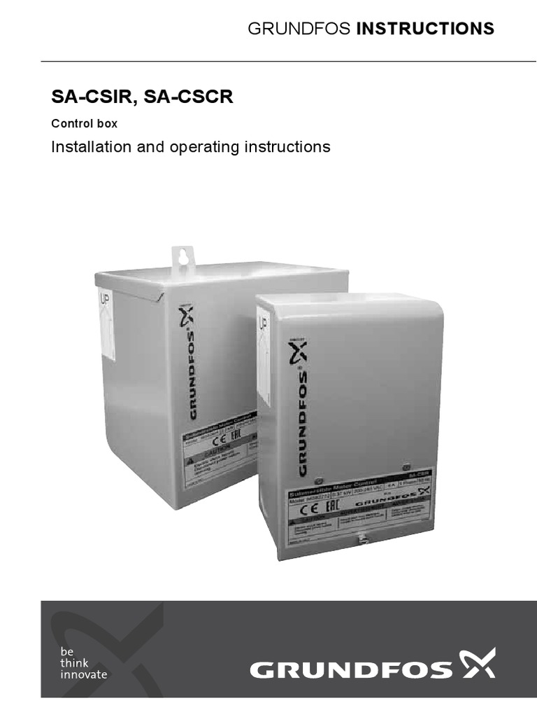 Sa-Csir, Sa-Cscr: Installation and Operating Instructions | PDF | Relay ...