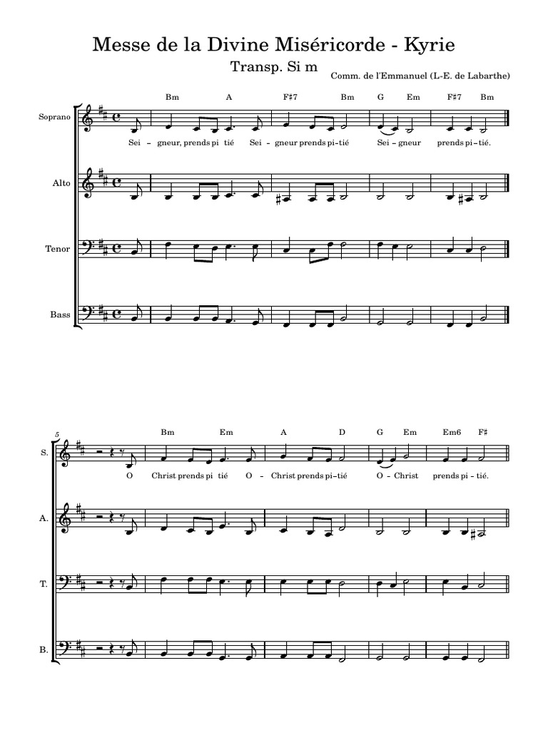 Messe de La Divine Miséricorde - Kyrie-Sim | PDF