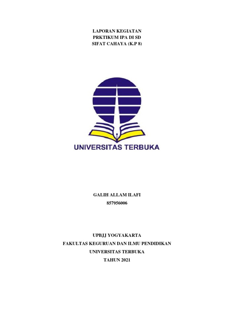 KP8 - Sifat Cahaya - Galih Allam Ilafi - 857956006 | PDF