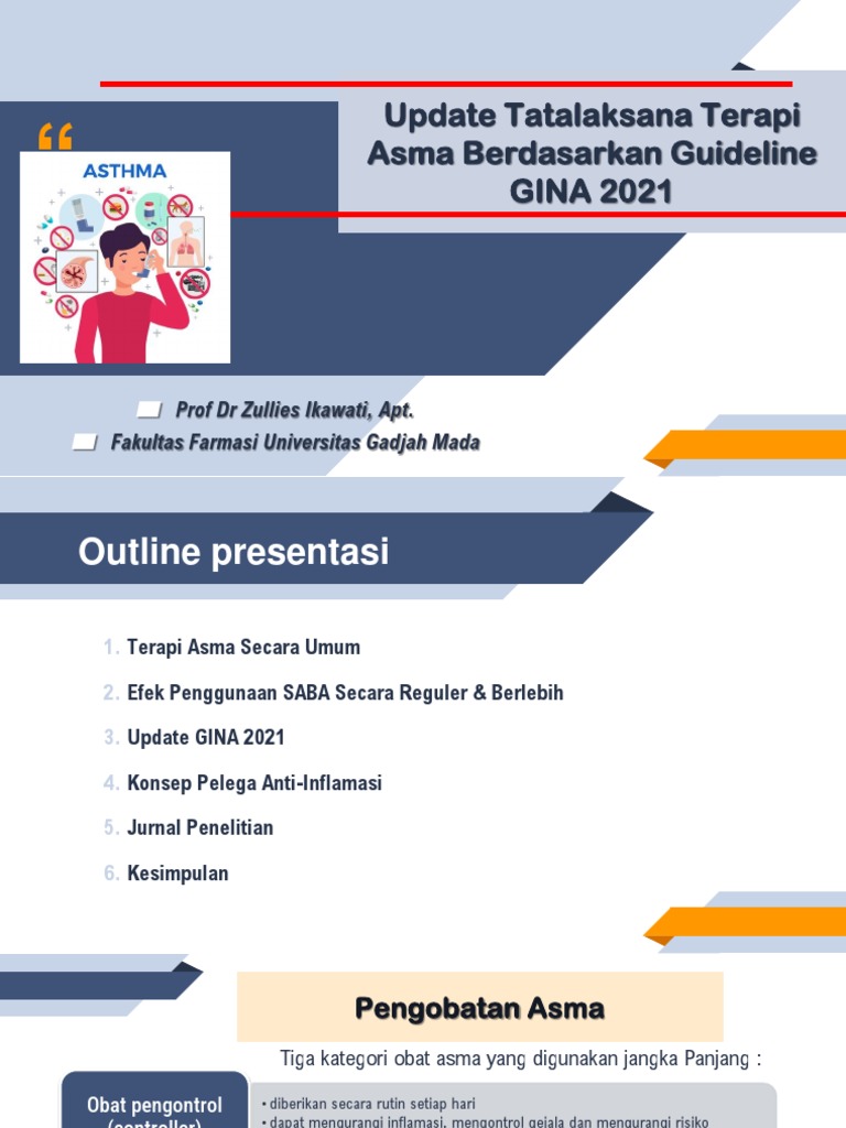 Tatalaksana Terapi Asma Berdasarkan Guideline GINA 2021 | PDF