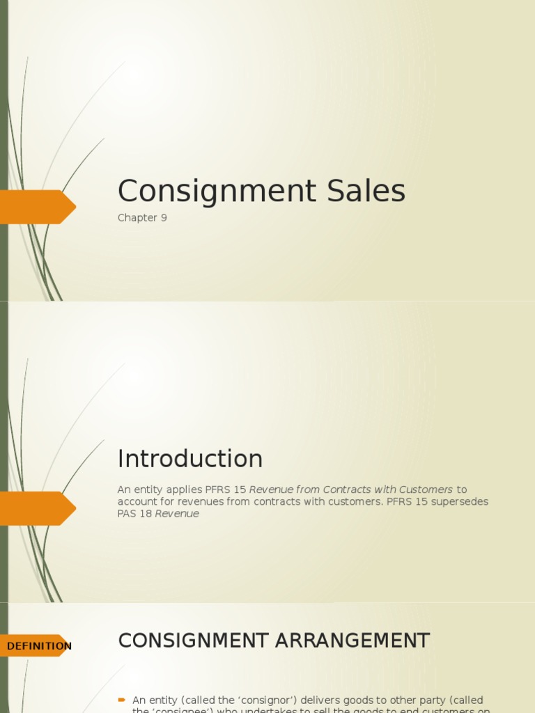 Chapter 9 - Consignment Sales | PDF | Revenue | Economies