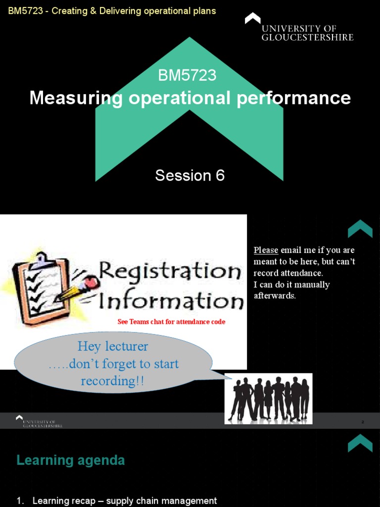 Session 6 Creating An Operational Plan Measuring Performance | PDF ...