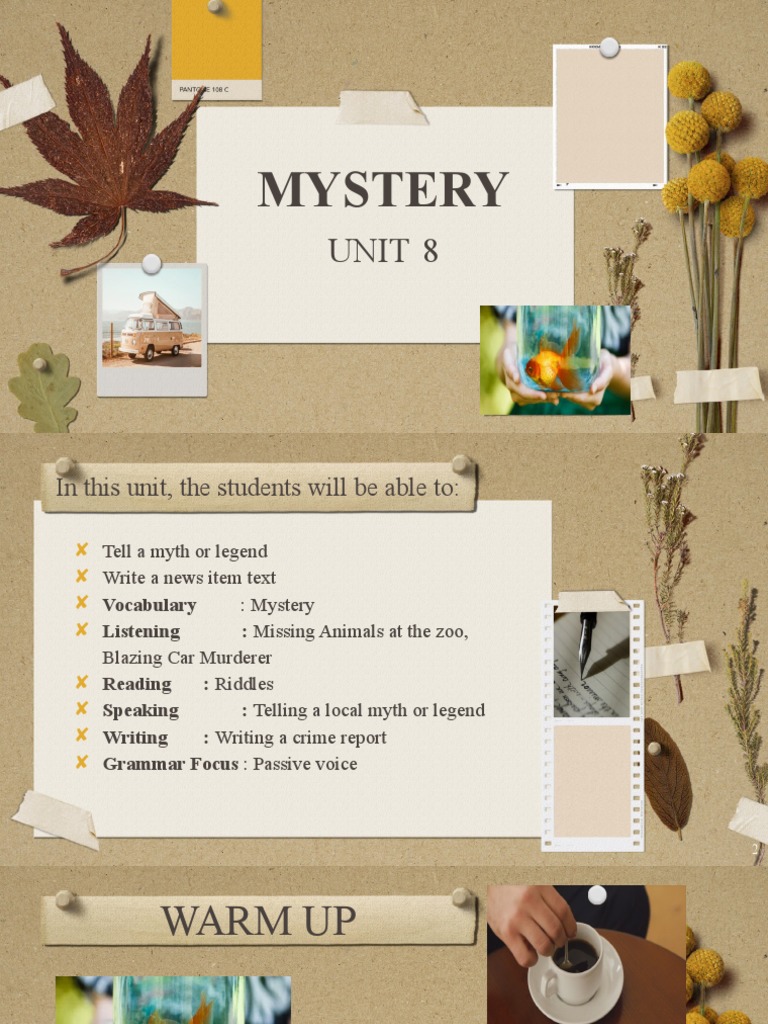 Mystery Unit 8: Myths and Crime Reports | PDF