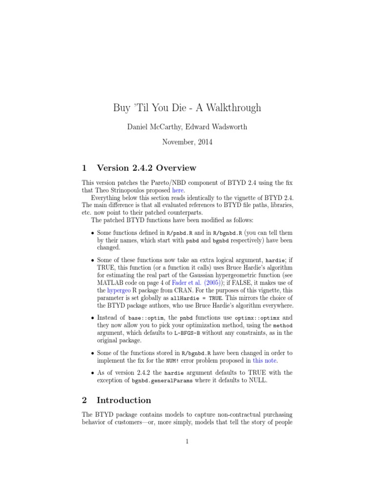BTYD Walkthrough | PDF | Subroutine | Comma Separated Values