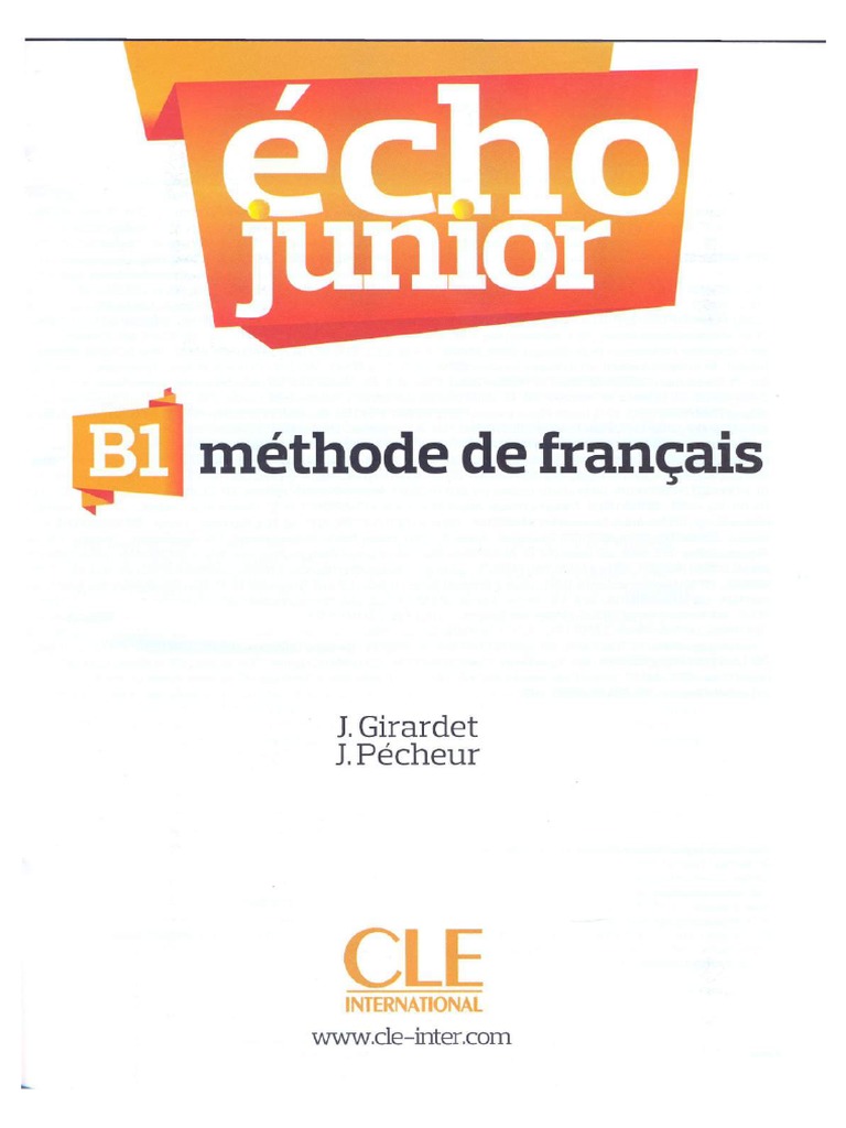 Echo B1 Methode de Francais Compressed | PDF | Pronom