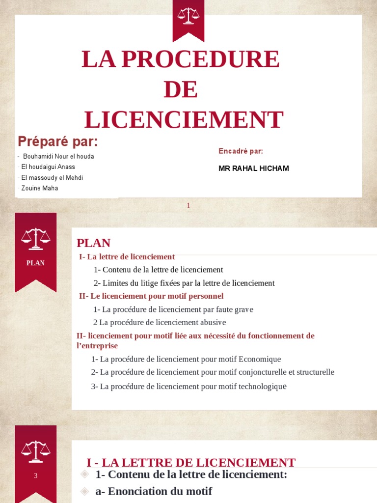 La Procédure de Licenciement | PDF | Travail | Justice