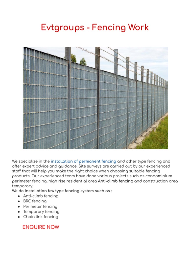 Fencing Installation Services Overview | PDF | Art