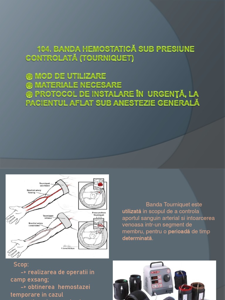 Banda Hemostatica Sub Presiune Controlata (Tourniquet) | PDF