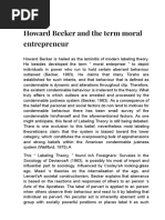 Howard Becker Labelling Theory | PDF | Deviance (Sociology) | Social Stigma