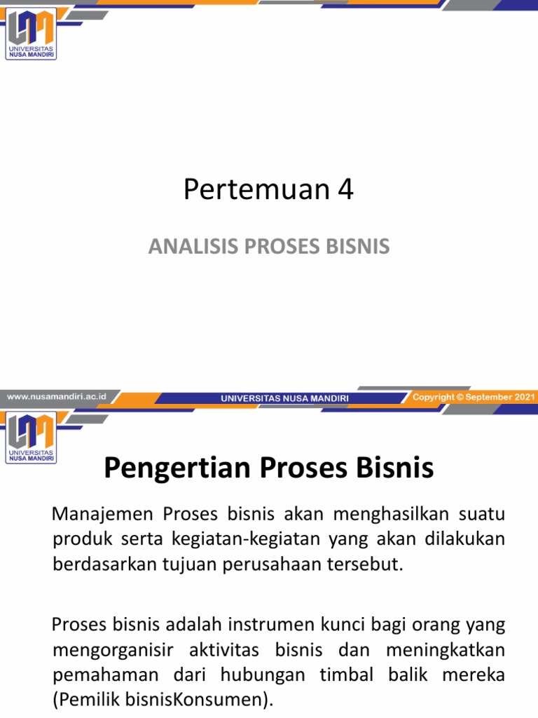Pertemuan 4: Analisis Proses Bisnis | PDF