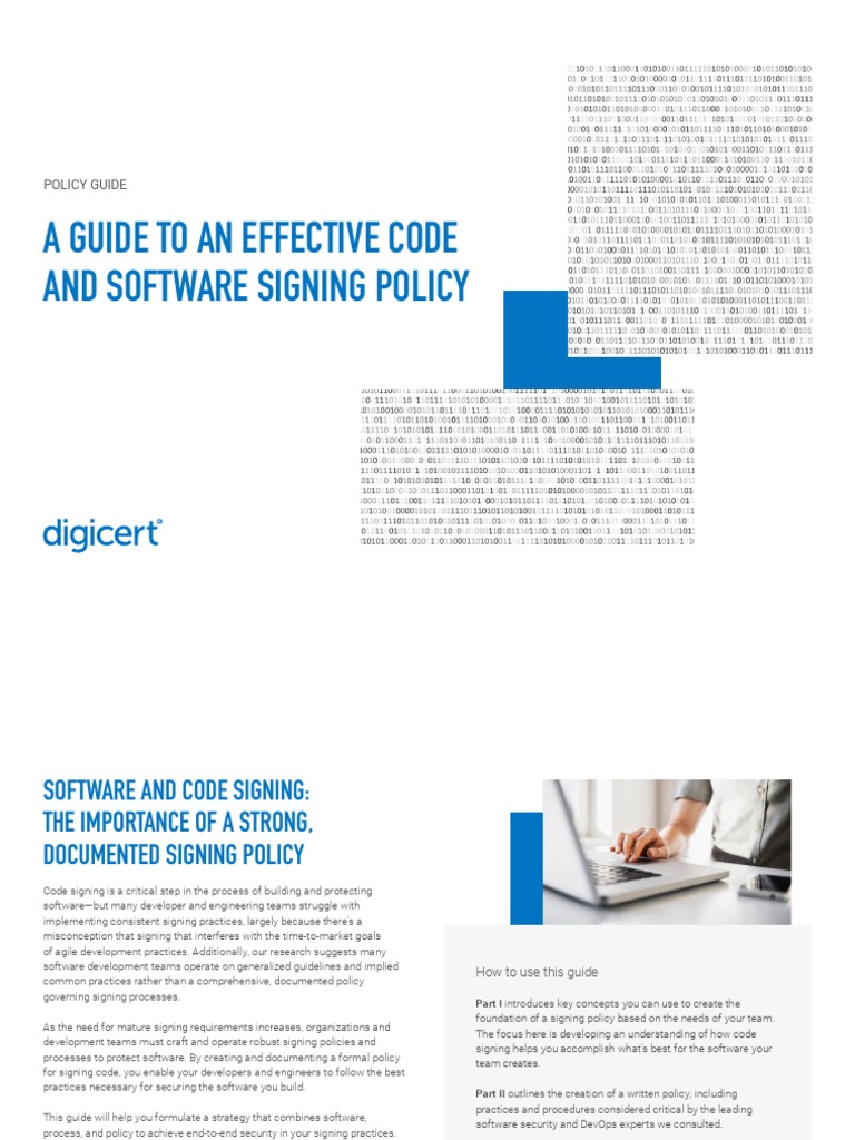 A Guide To An Effective Code and Software Signing Policy | PDF ...