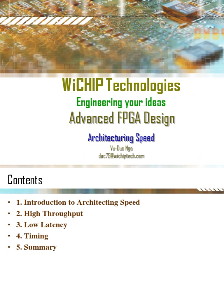 Advanced FPGA Design1 | PDF | Latency (Engineering) | Logic Gate