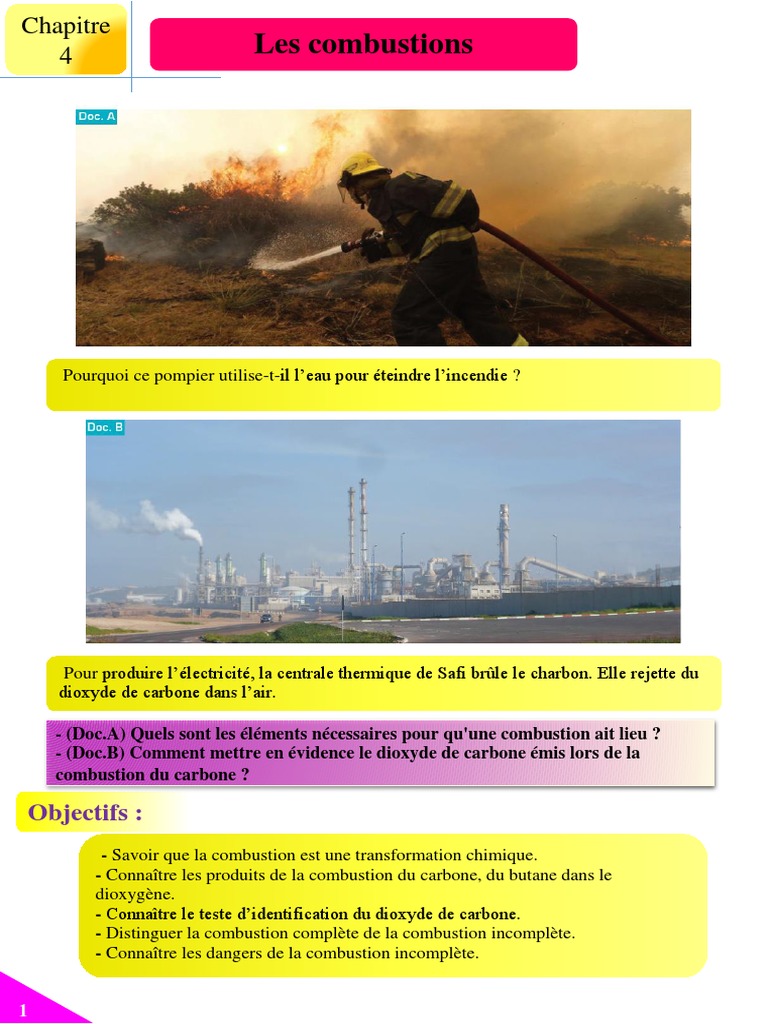 Les Combustions - Partie 1 | PDF | La combustion | Combustible