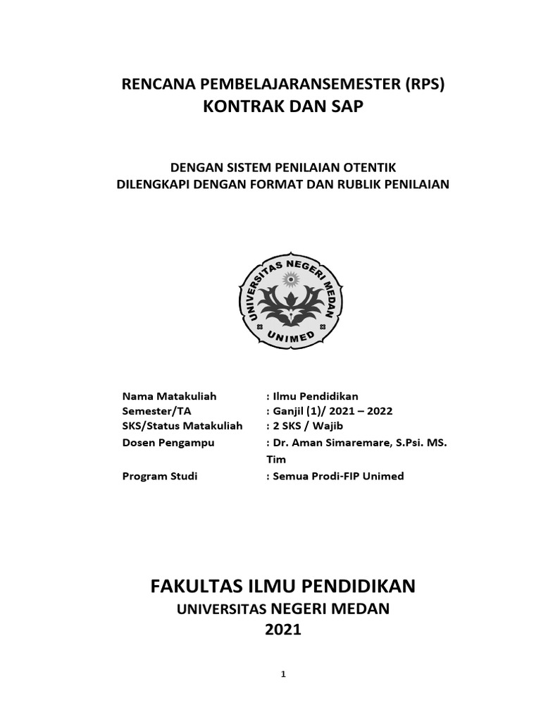 RPS Ilmu Pendidikan Daring | PDF