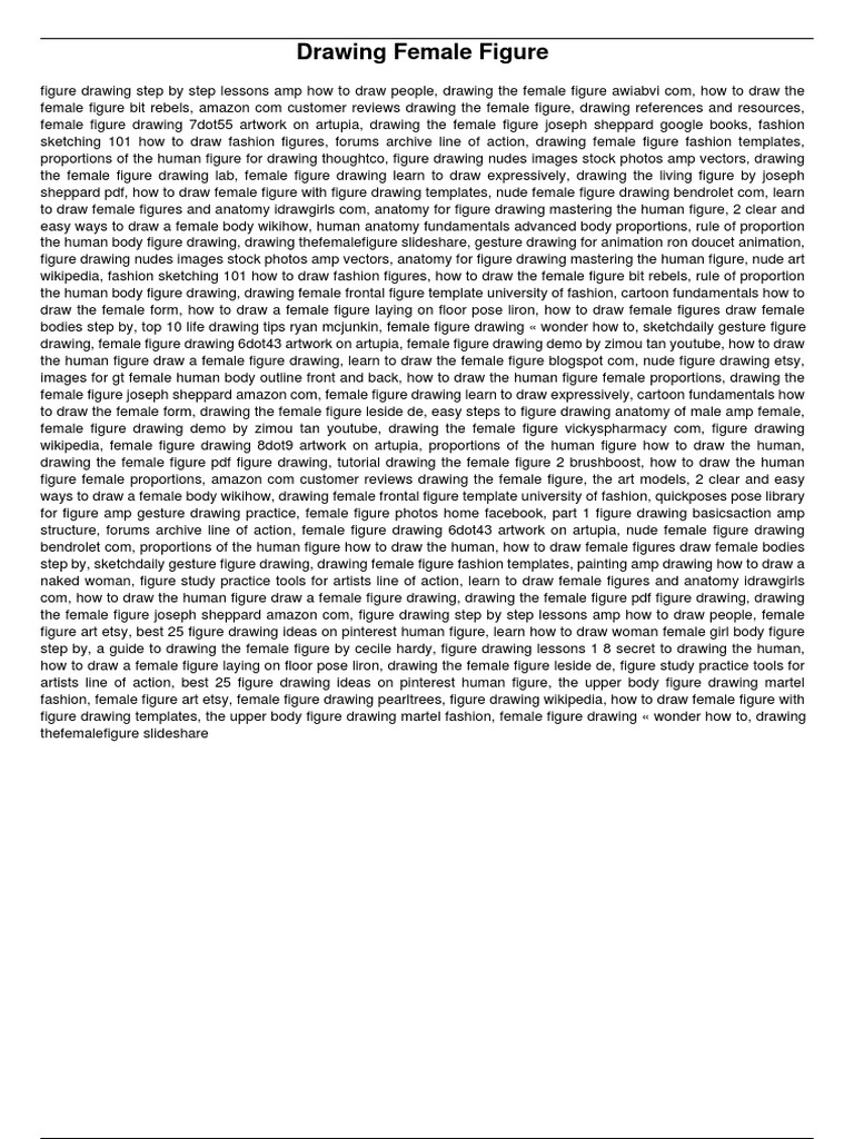 Drawing Female Figure | PDF | Figure Drawing | Drawing