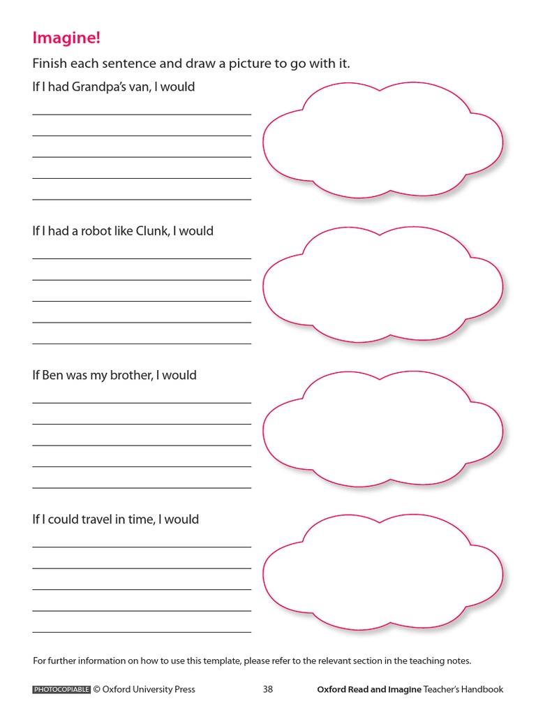 Imagine!: Finish Each Sentence and Draw A Picture To Go With It | PDF ...