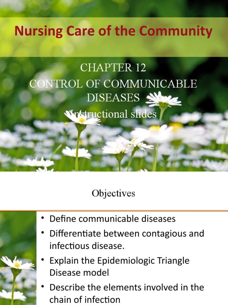 Nursing Care of The Community: Control of Communicable Diseases ...
