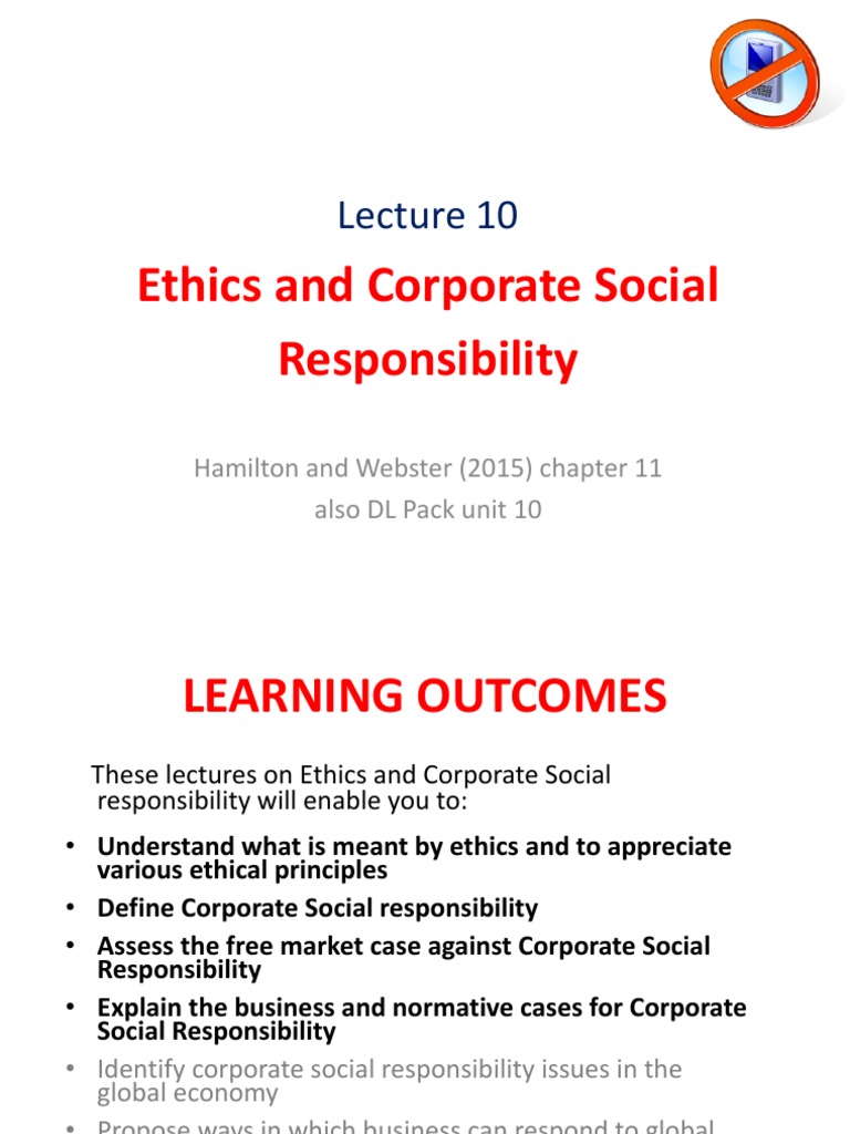 Lecture 10 Ethics and Corporate Social Responsibility 15-16 - Partner ...