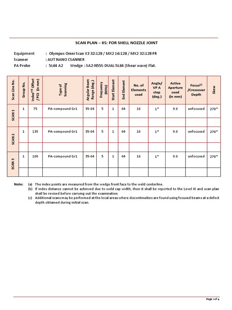 Scan Plan 05a-89 MM Shell Nozzle Scan Plan Out Side - Rev-0 | PDF ...