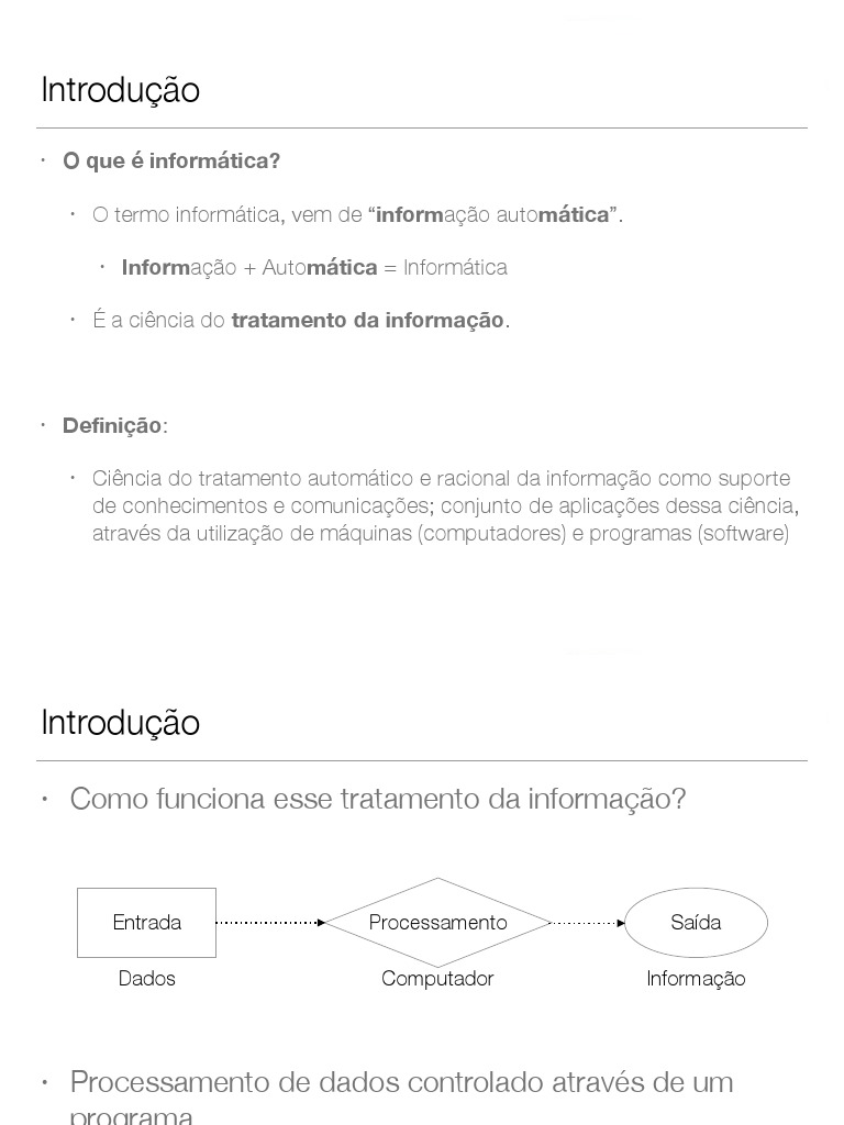 Definição e História da Informática | PDF | Cálculo | Informática
