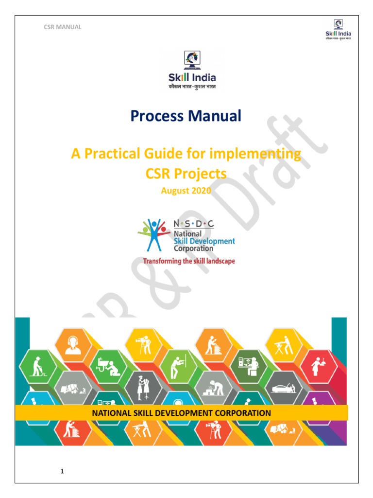 CSR Manual for Skill Development Projects | PDF | Corporate Social ...