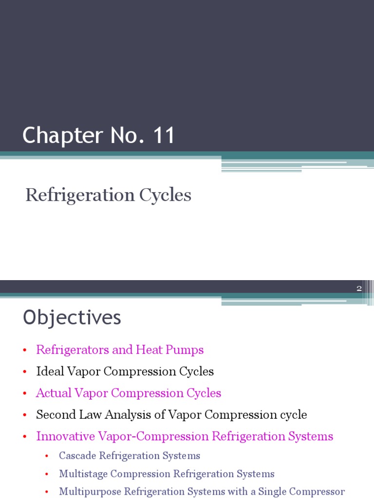 Chapter No. 11: Refrigeration Cycles | PDF | Cold | Home Appliance