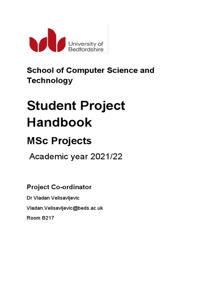 MSC Project Handbook 2021 - 2022 | Download Free PDF | Evaluation ...