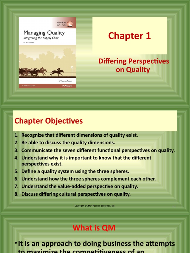 Differing Perspectives On Quality | PDF | Marketing | Supply Chain