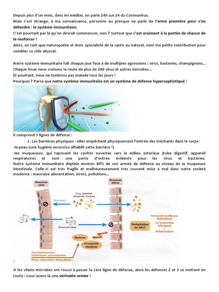 Renforcer son système immunitaire | PDF | Système immunitaire | Micro ...