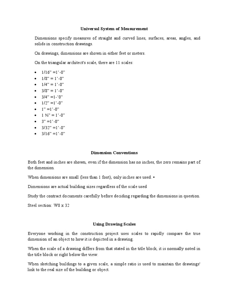 System of Measurement | PDF | Foot (Unit) | Drawing