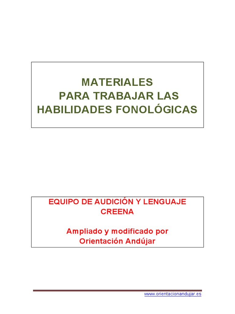 Habilidades Fonológicas: Segmentación de Fonemas | PDF