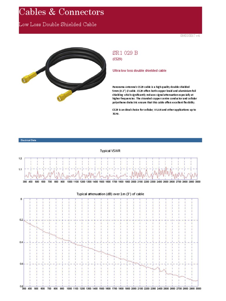 (CS29) Ultra Low Loss Double Shielded Cable | PDF | Telecommunications ...