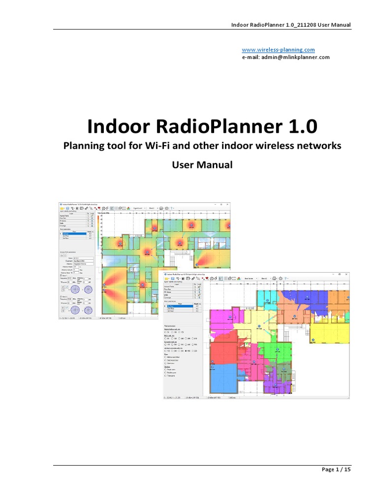 Indoor Radioplanner 1.0: Planning Tool For Wi-Fi and Other Indoor ...