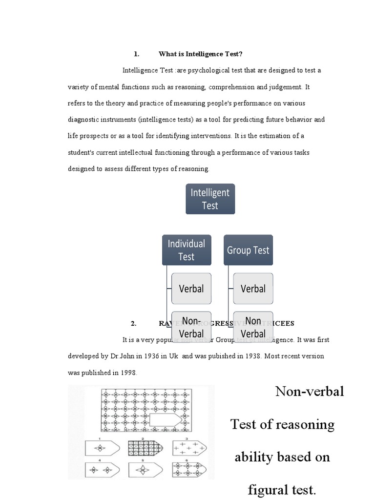 What Is Intelligence Test Psychology Assignment | PDF | Intelligence ...