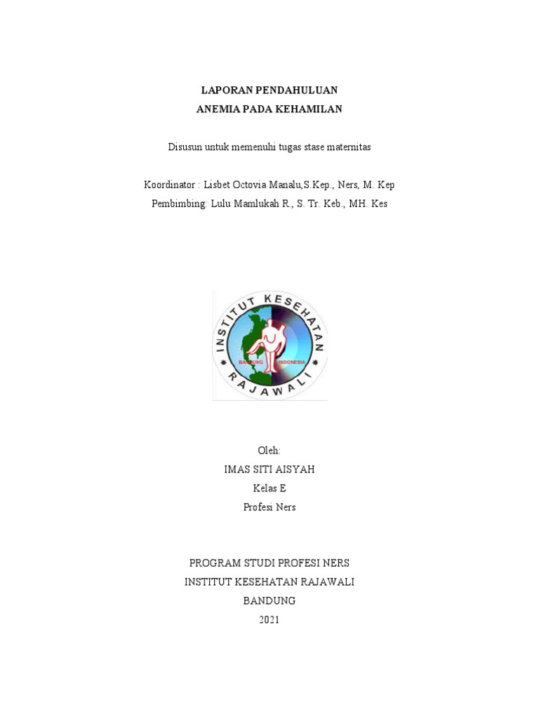 LP Anemia Pada Ibu Hamil - Imas Siti Aisyah - KLS e | PDF