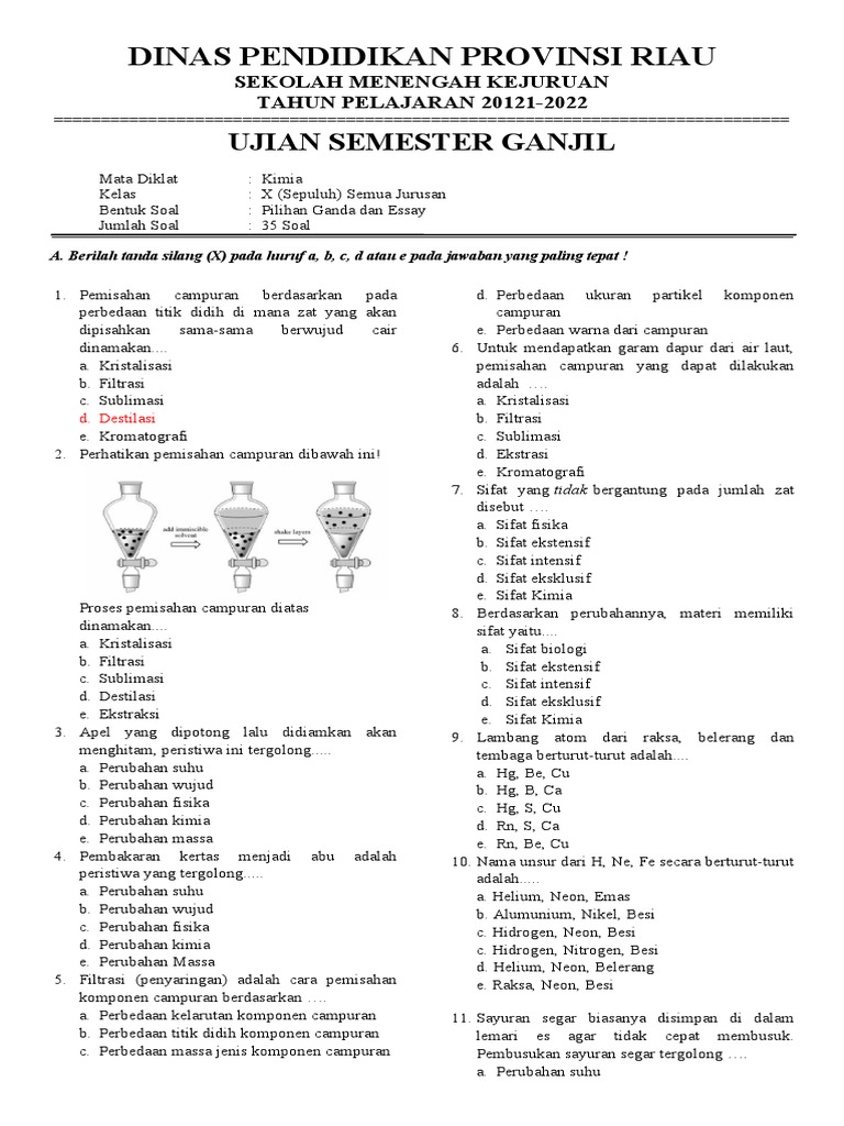 Soal Ujian Semester Ganjil Paket B | PDF