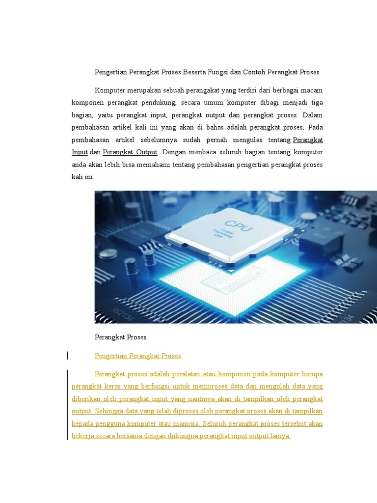 Pengertian Perangkat Proses Beserta Fungsi Dan Contoh Perangkat Proses ... Pengertian Perangkat Proses Beserta Fungsi Dan Contoh Perangkat Proses ...