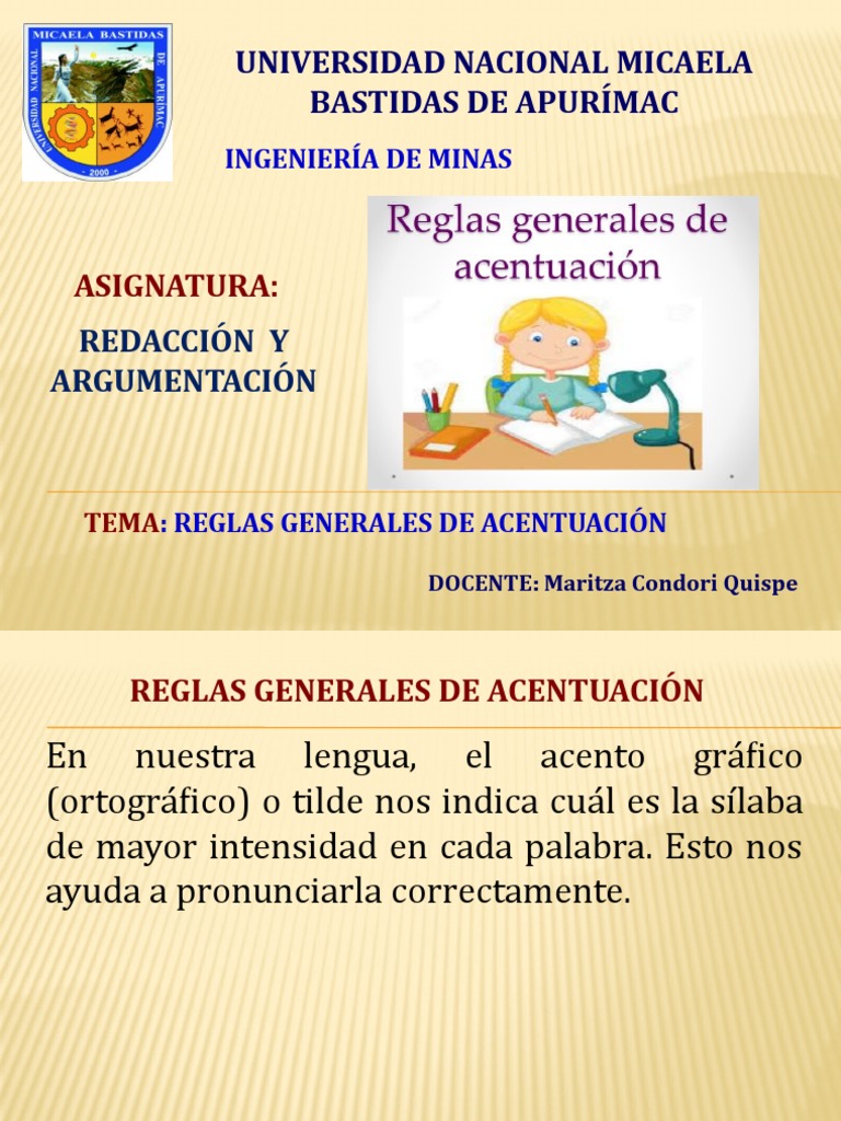 Reglas Generales de Acentuación | PDF | Estrés (lingüística) | Idiomas