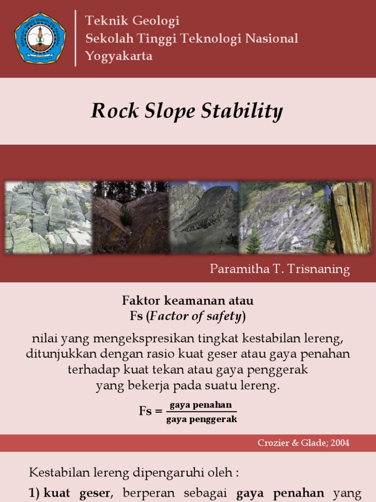 Rock Slope Stability | PDF