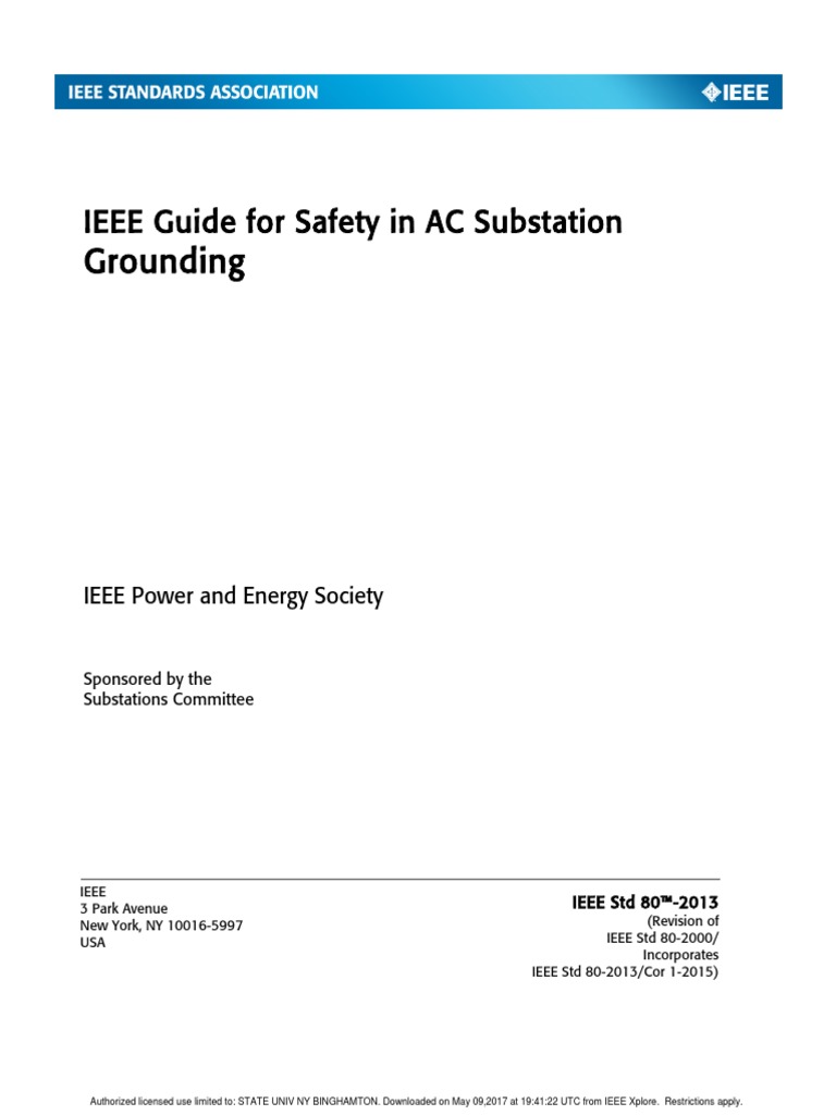 Grounding: IEEE Guide For Safety in AC Substation | PDF