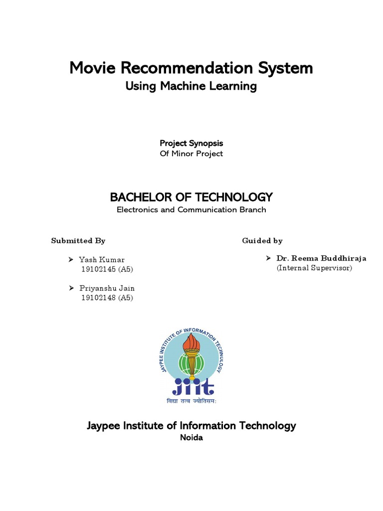 Movie Recommendation System: Using Machine Learning | Download Free PDF ...