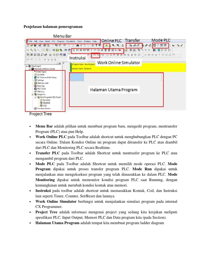 1 - Prosedur Pembuatan Program - Cx-Programmer Dan Cx-Designer | PDF
