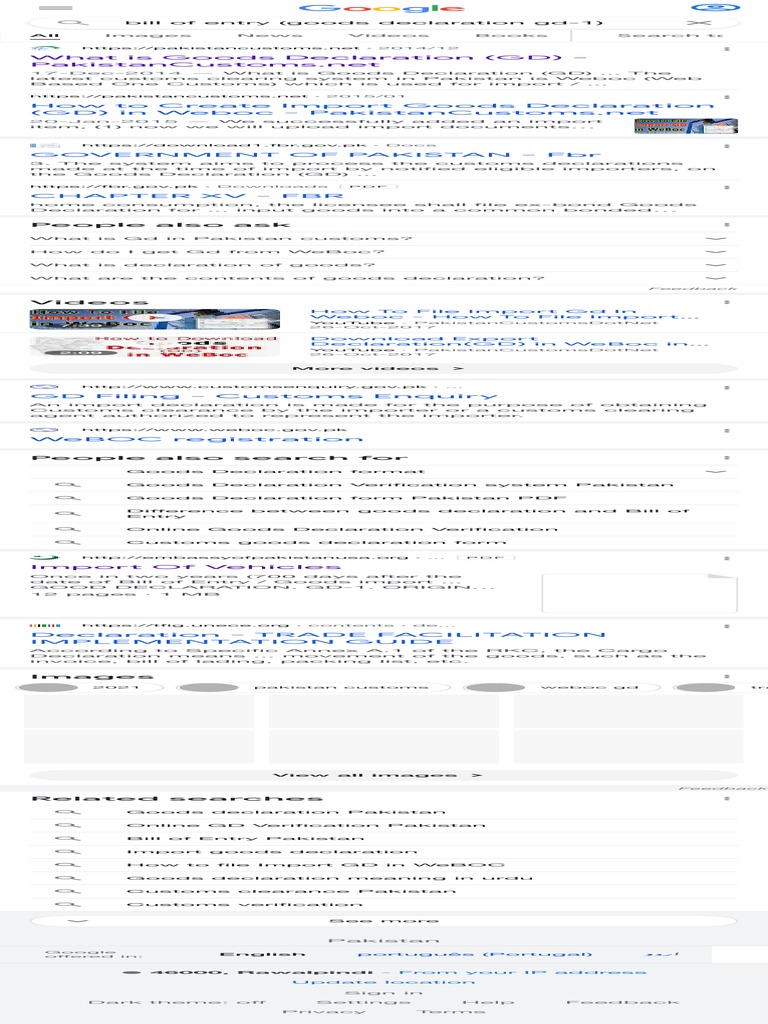 Understanding Goods Declaration (GD) in Pakistan | PDF | Cyberspace ...