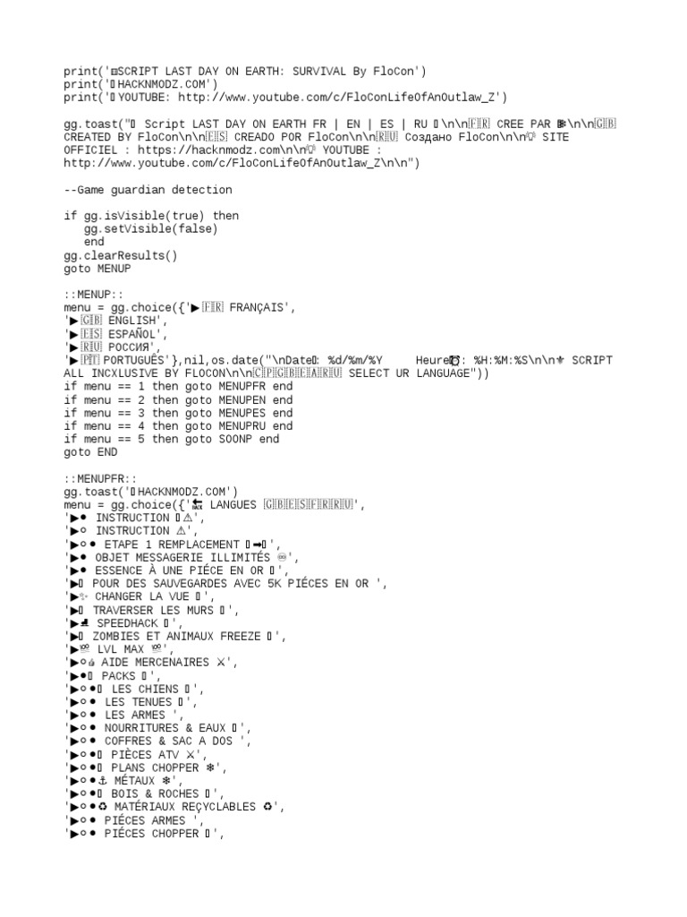 Script Ldoe All Incxlusive by Flocon V2.3.lua | PDF | Software Engineering | Computer Programming