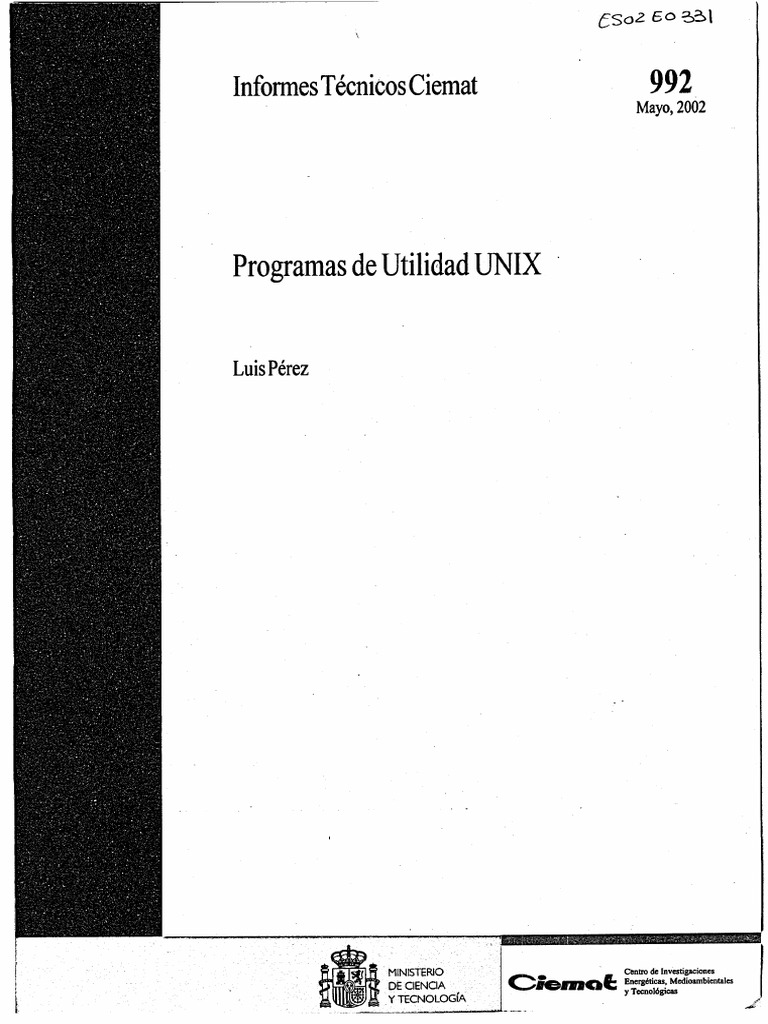 Programas de Utilidad UNIX | PDF | Archivo de computadora | Unix