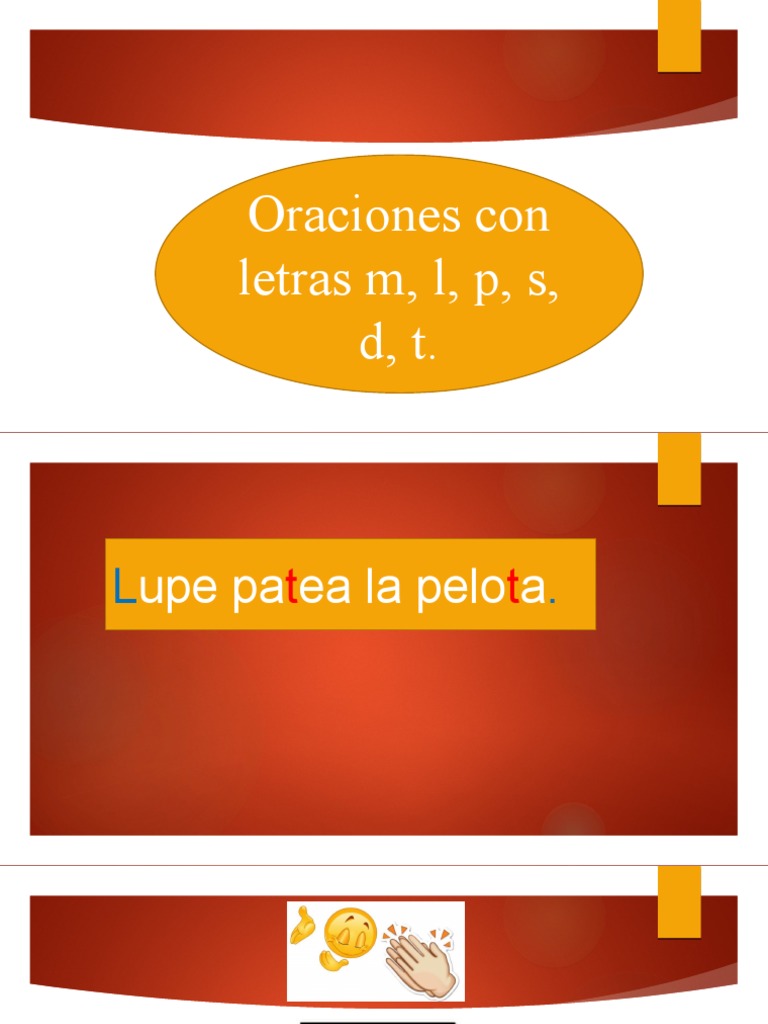 Oraciones Letras M, L, P, S, D, T | PDF