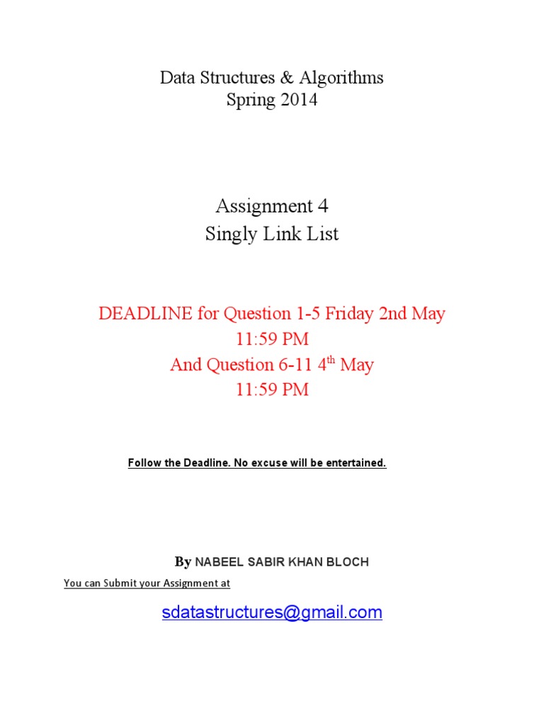 Assignment Link List | PDF | Parameter (Computer Programming ...