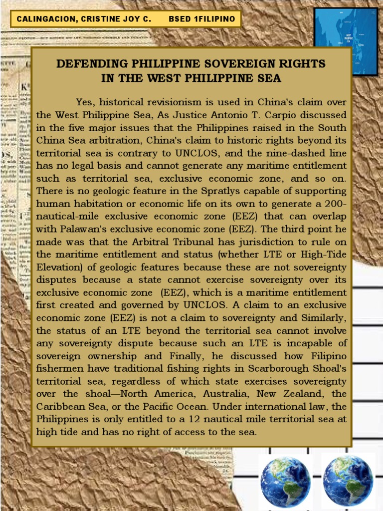 Defending Philippine Sovereign Rights in The West Philippine Sea | PDF